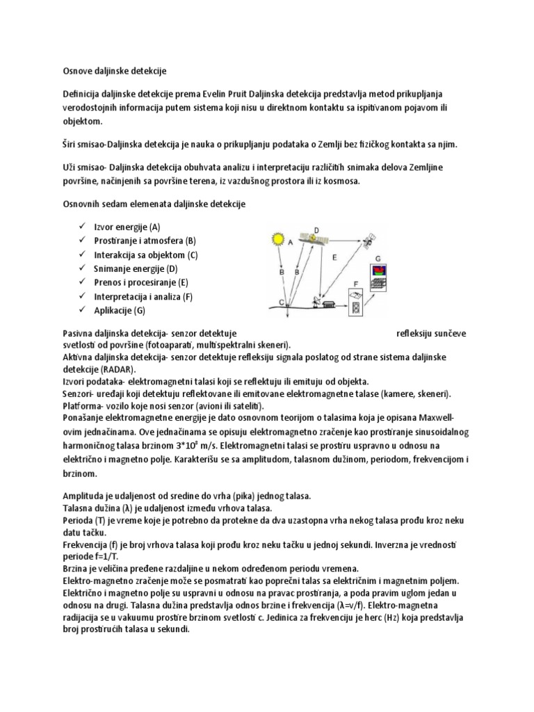 Osnove Daljinske Detekcije | PDF
