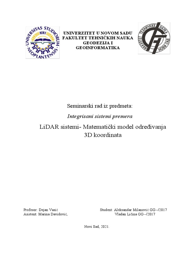 Univerzitet U Novom Sadu | PDF