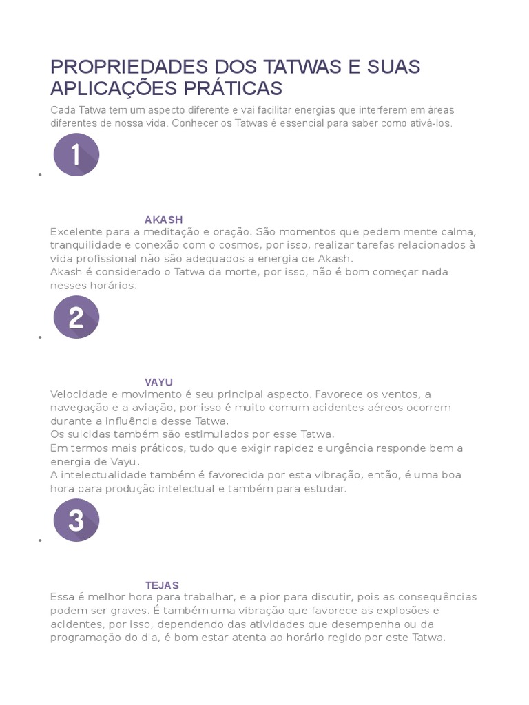 Tattwas Ou Elementos Da Natureza | PDF | Planetas | Alimentos