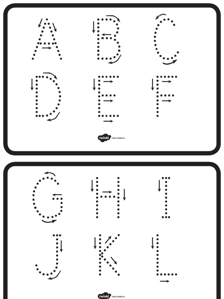 Tarjetas de Grafomotricidad Mayusculas para Plastificas | PDF