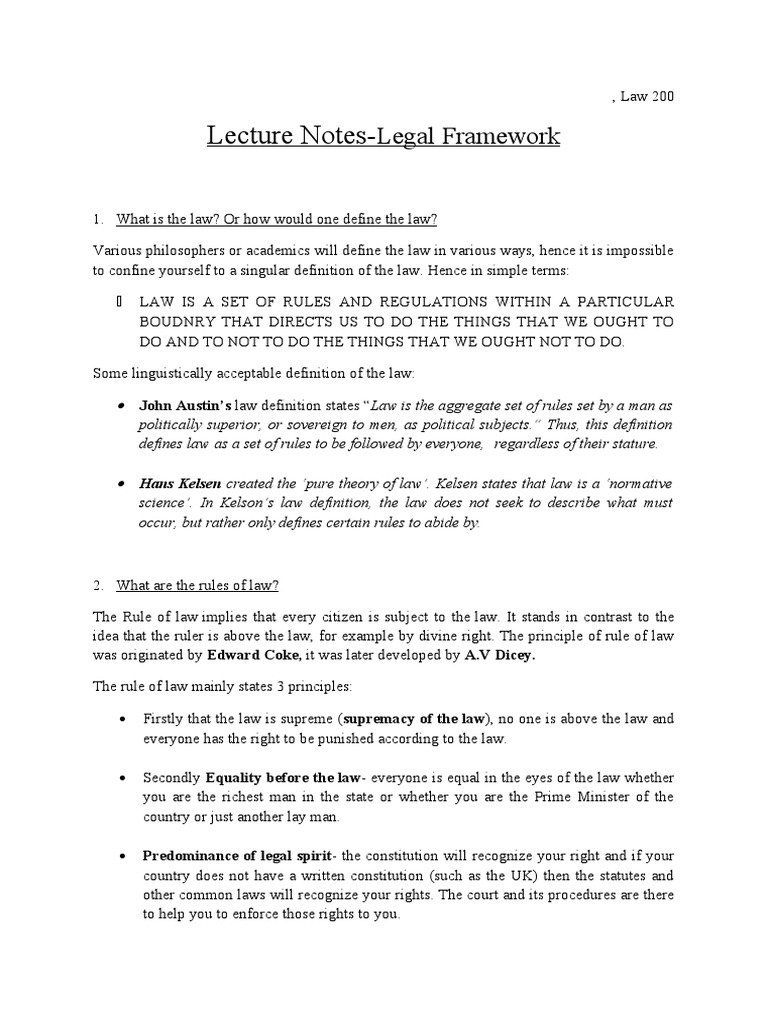 Legal Frame Work | PDF