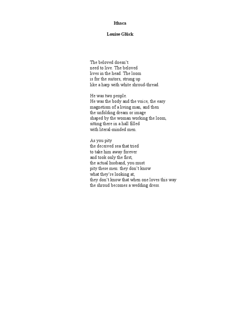 Louise Glück, Ithaca | PDF