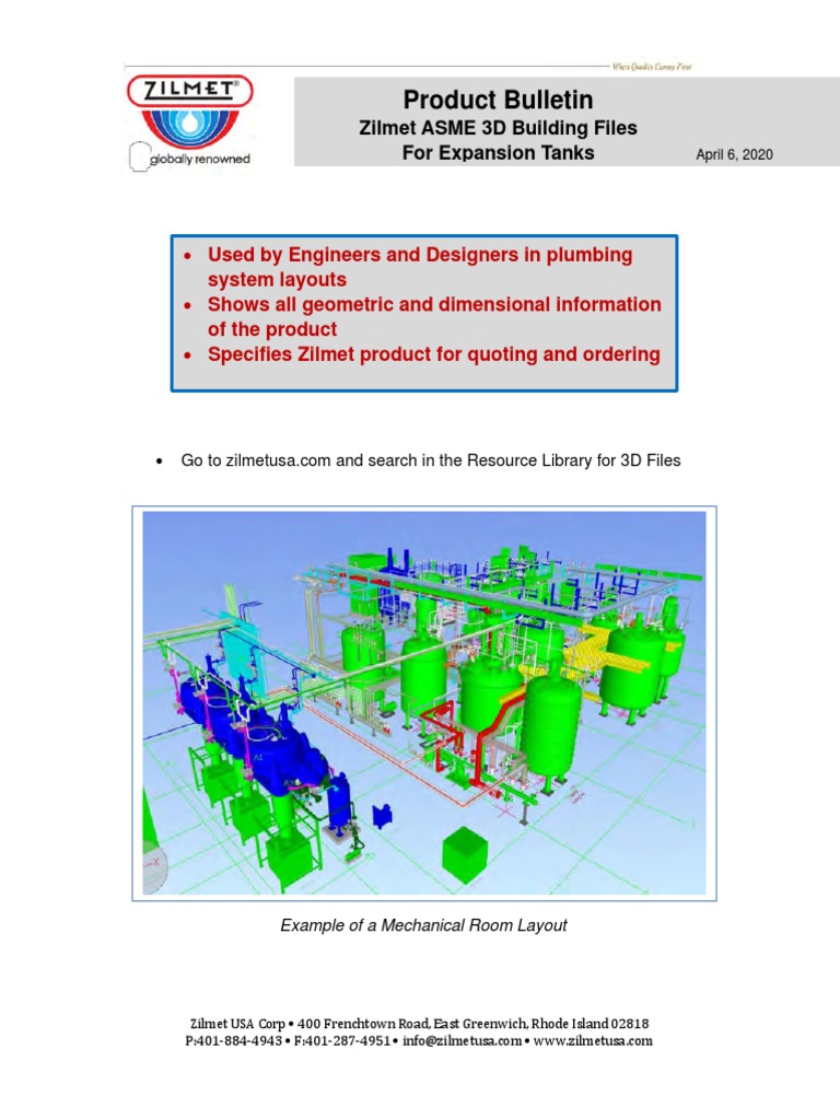 Zilmet Product Bulletin - Asme 3d Building Files | PDF | Technology ...