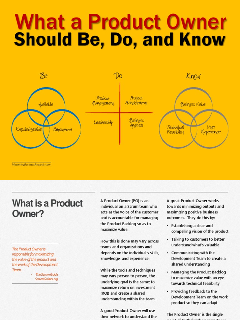 Product Ownership Be Know Do | PDF