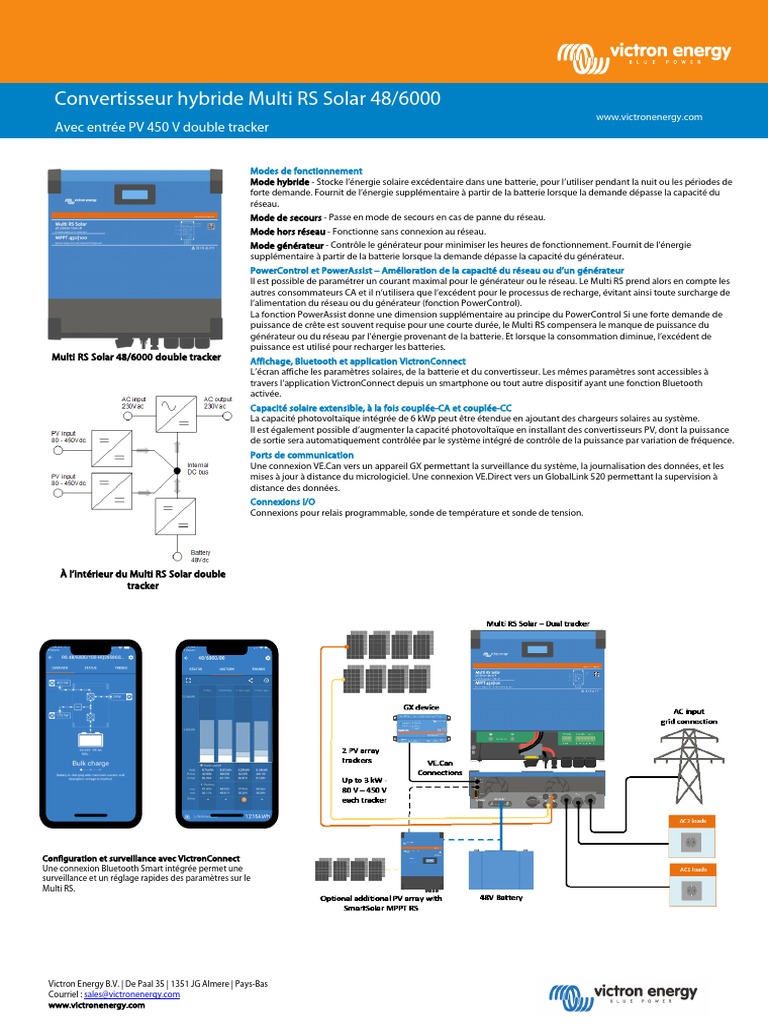 Datasheet Multi RS Solar Dual Tracker FR | PDF | Générateur électrique ...