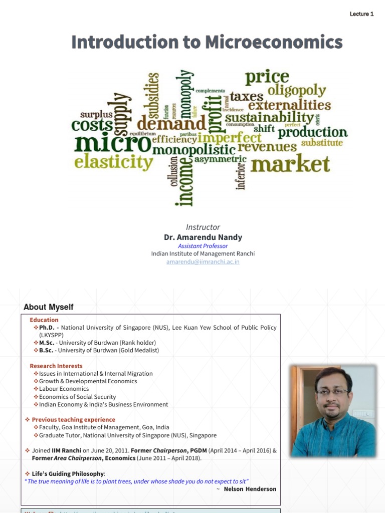 Lec 1 | PDF | Economics | Macroeconomics