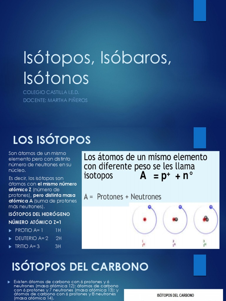 Isótopos, Isóbaros, Isótonos | PDF