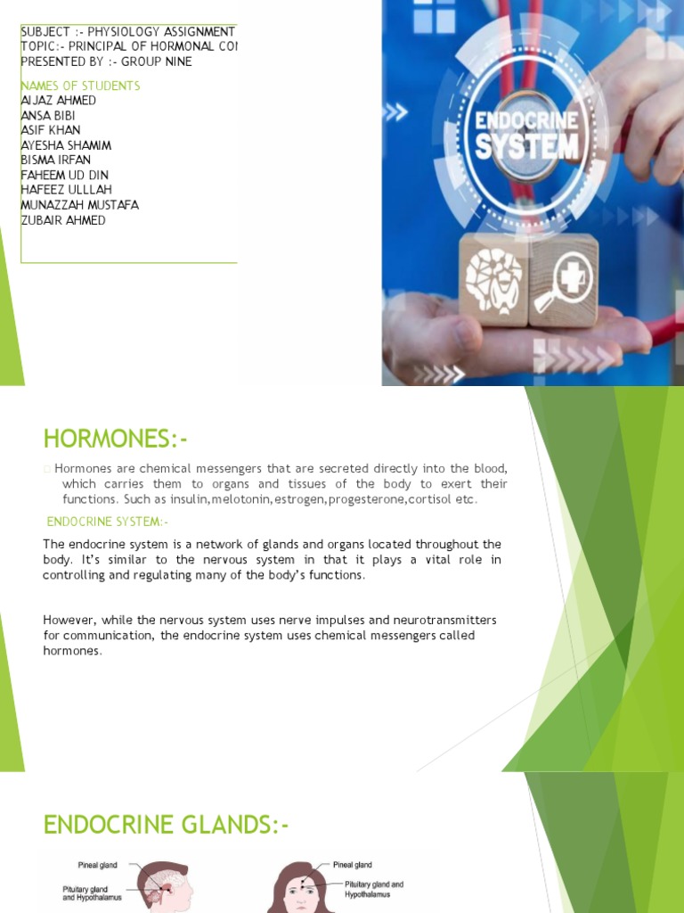 Principles of Hormonal Control System | PDF | Wellness | Science ...