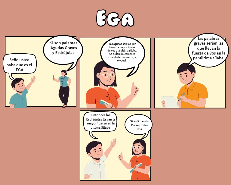 Red Hand Drawn Classroom Phrases Comic Strip | PDF