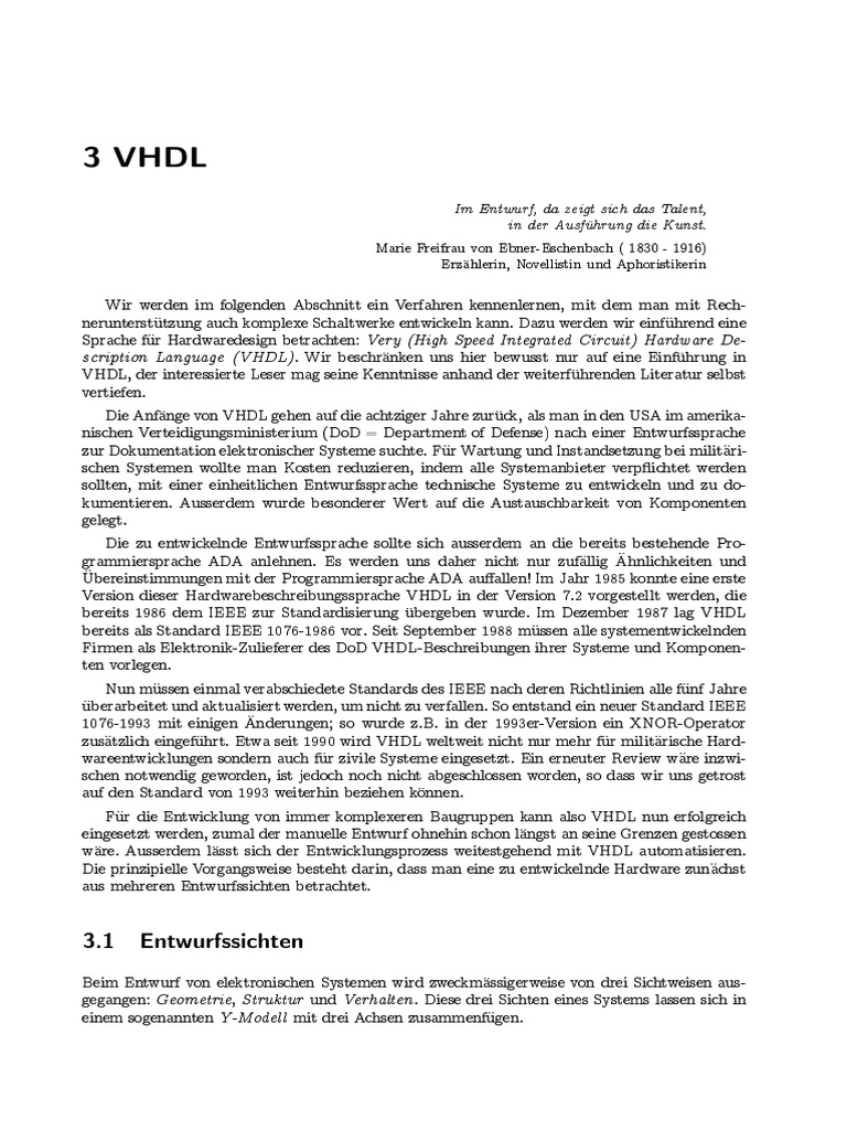 Einführung In Die Technische Informatik 03 Vhdl Pdf 
