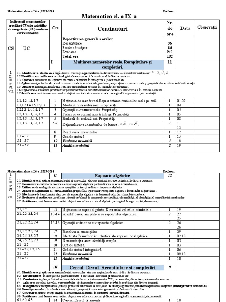 PLD Matem cl.9 2023 | PDF