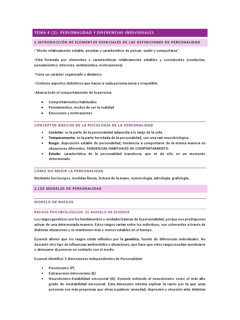 Tema 4 (2) Psico | PDF | Mente inconsciente | Las emociones