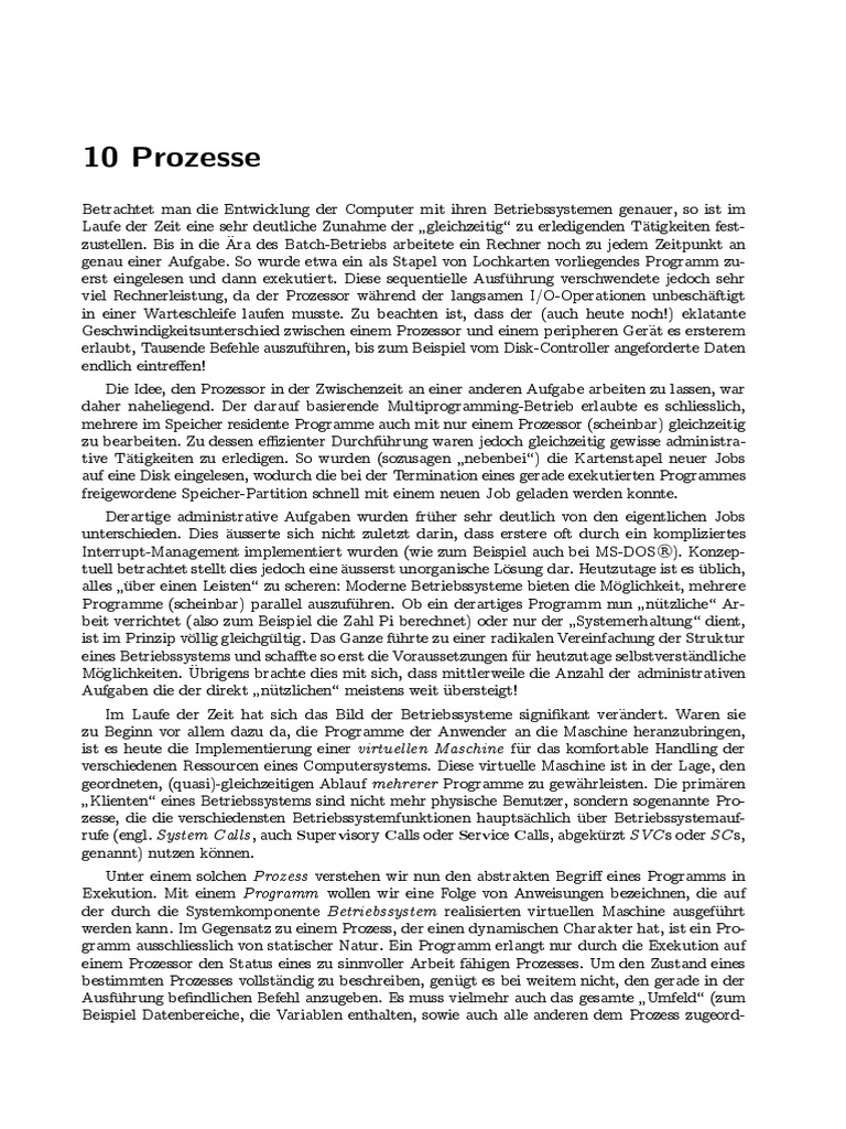 Einführung in Die Technische Informatik - 10 - Prozesse | PDF