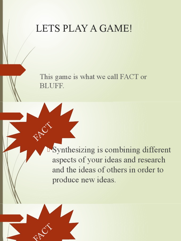 Lets Play A Game! Paragraph | Download Free PDF | Information