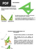 Guía 1 Manejo de Escuadras PDF | PDF | Triángulo | Geometría euclidiana