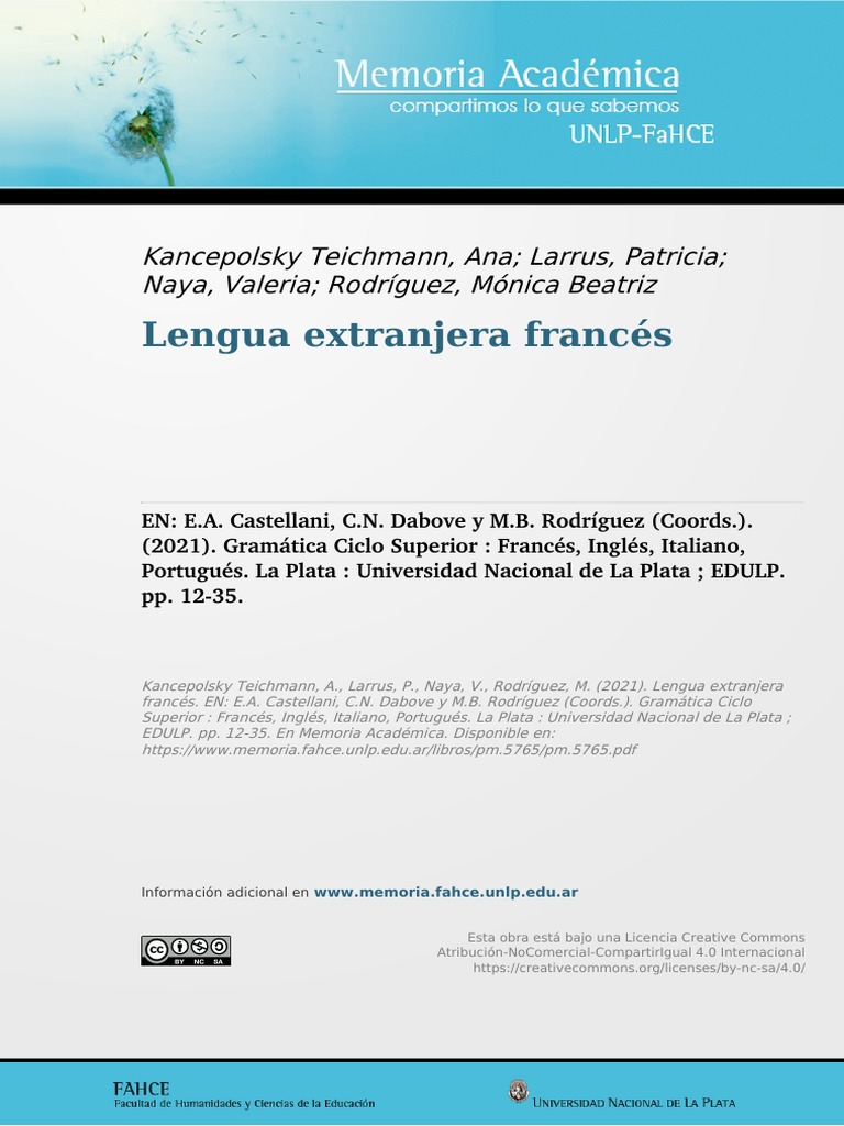 Textos en Frances | PDF | Verbe | Complément d'objet