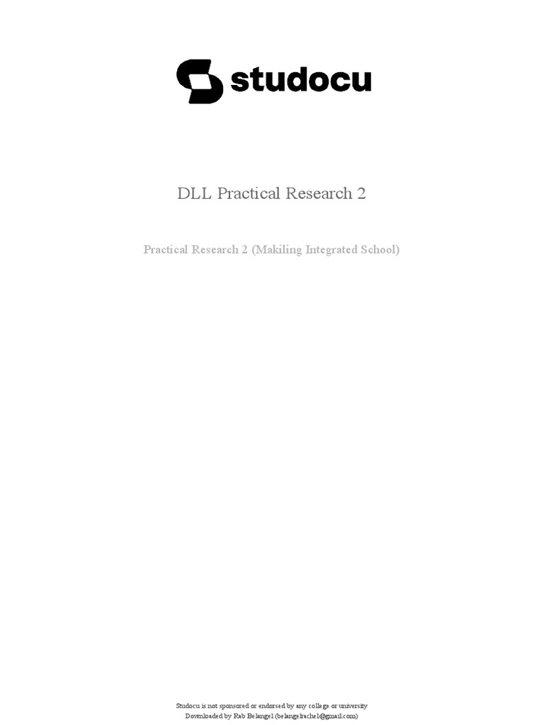 DLL Practical Research 2 | PDF