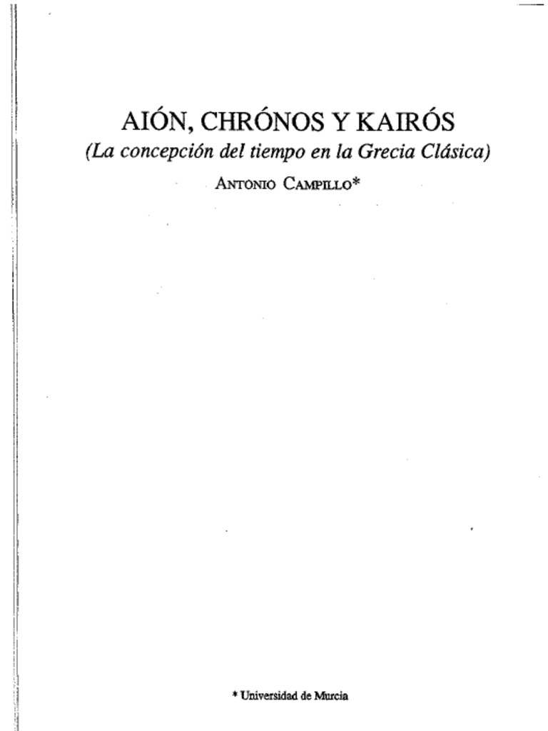 Aión, Chrónos y Kairós | PDF