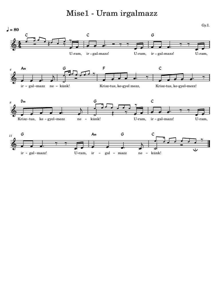 Mise1-Uram Irgalmazz C | PDF