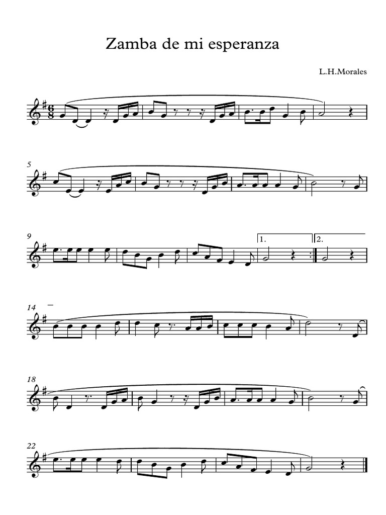Zamba de Mi Esperanza | PDF