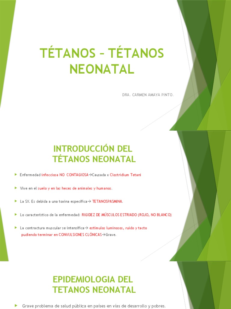 Tétanos Neonatal: Causas y Tratamiento | PDF | Especialidades Medicas ...