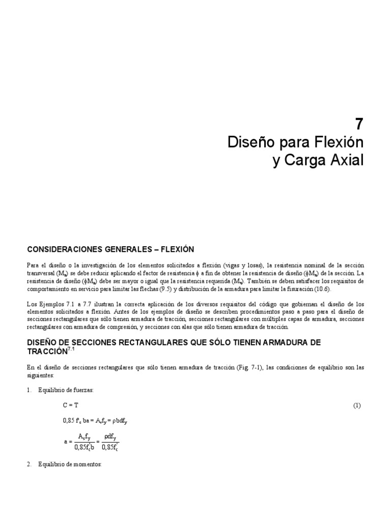 7 Diseno para Flexion y Carga Axial CONS | PDF
