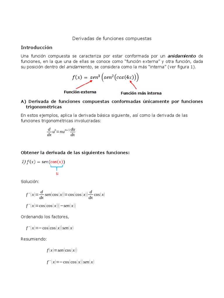 7_Derivada Funciones compuestas | PDF