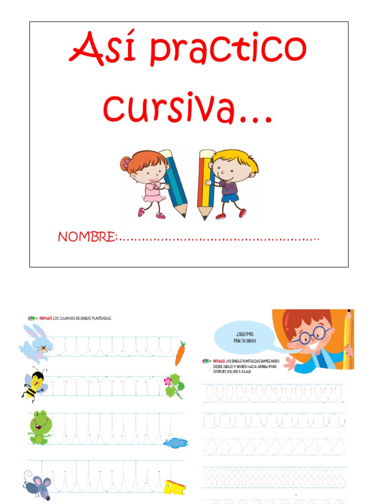 Guía para Practicar Letra Cursiva | PDF | Estudios de idiomas extranjeros