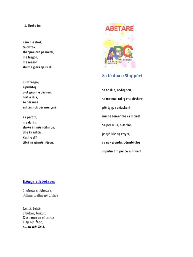 Vjersha Per Parashkollor | PDF
