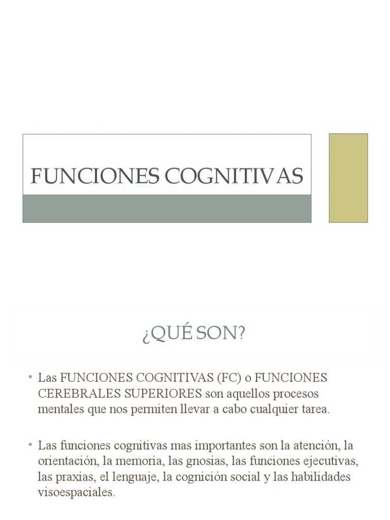 Funciones Cognitivas | PDF | Memoria | Afasia