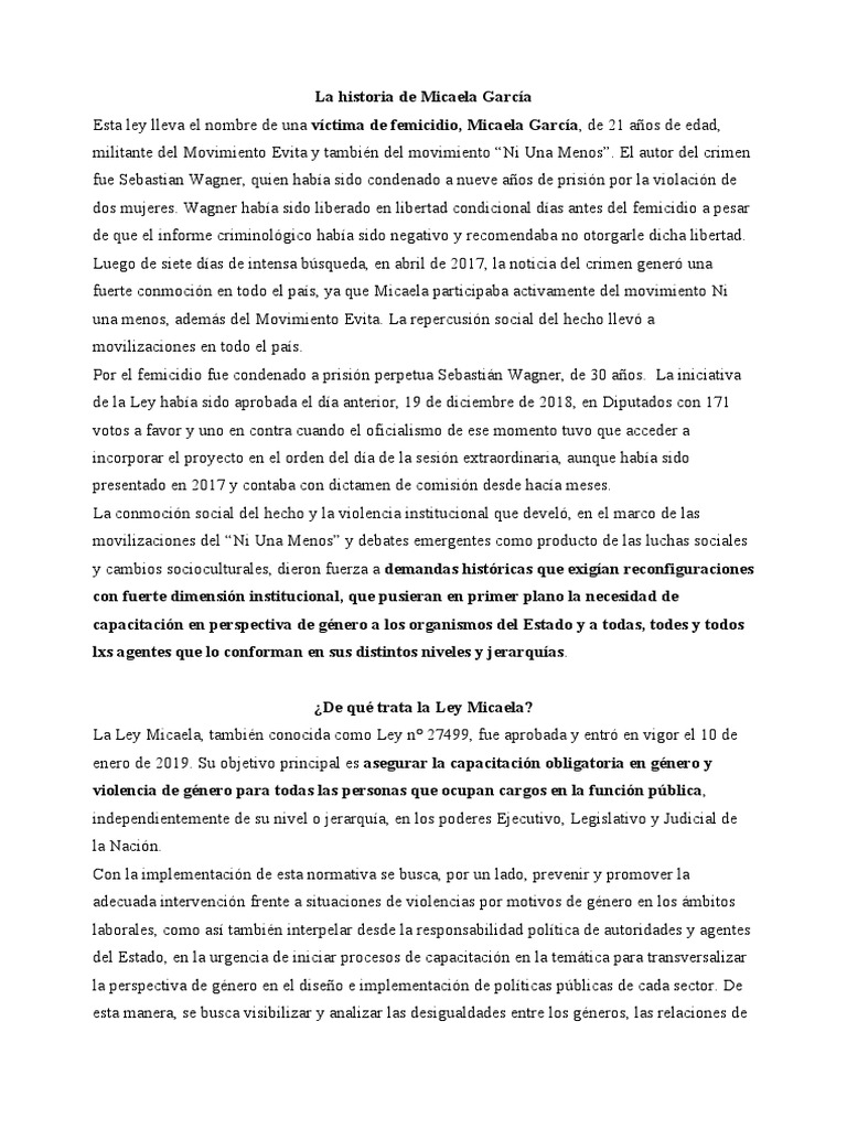 Resumen Ley Micaela | PDF