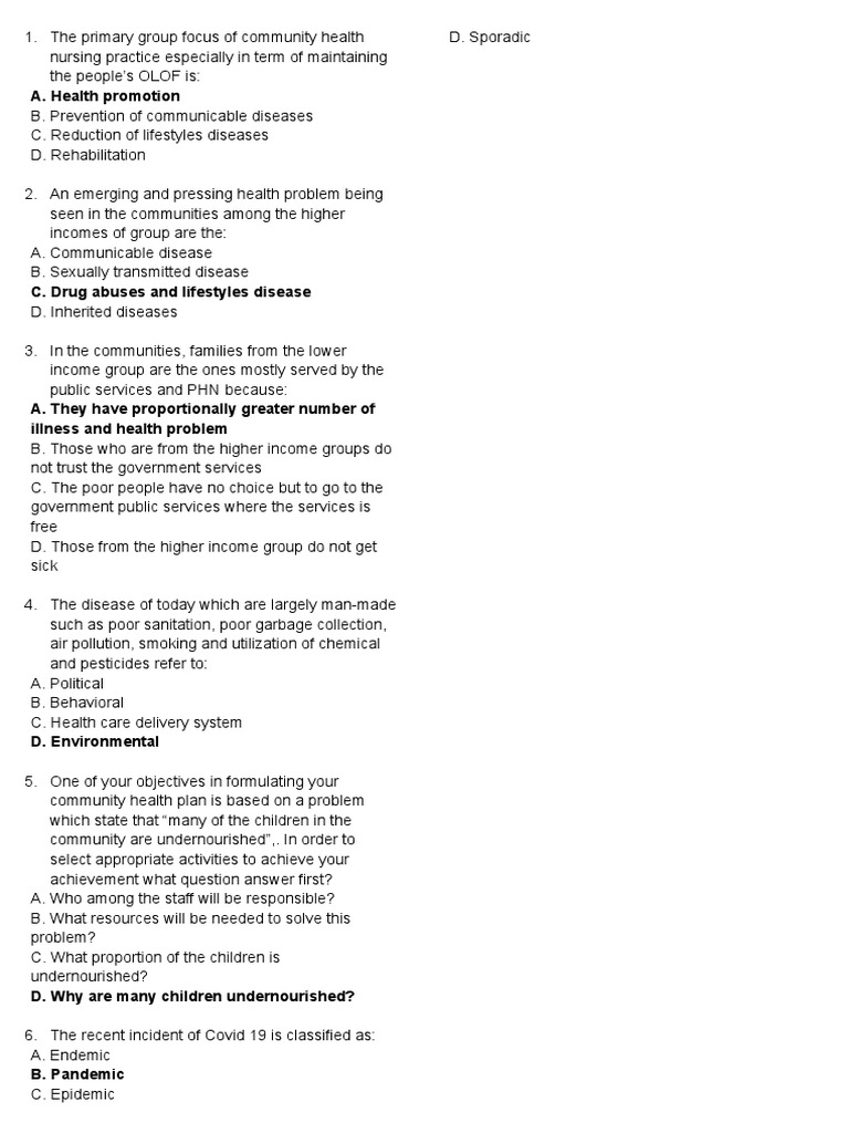 CHN Quizzes Finals | PDF | Malaria | Diarrhea
