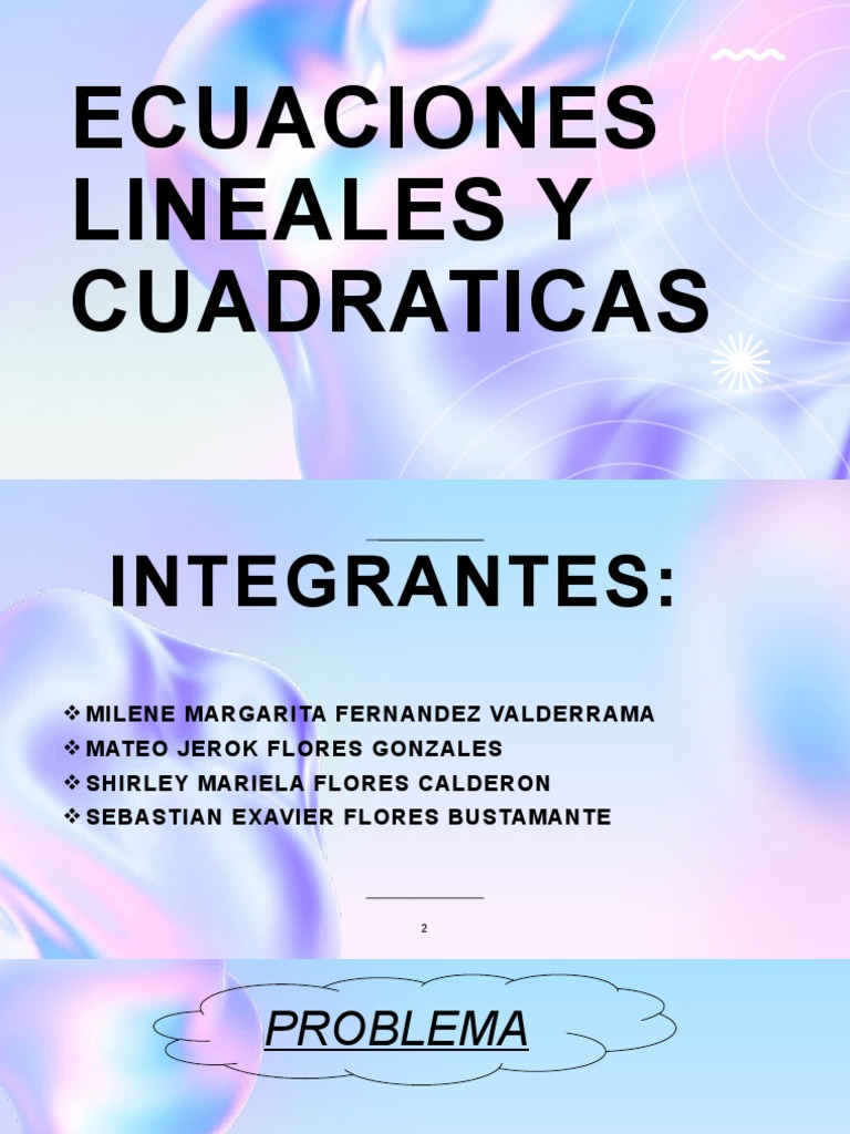 Ecuaciones Lineales y Cuadraticas | PDF