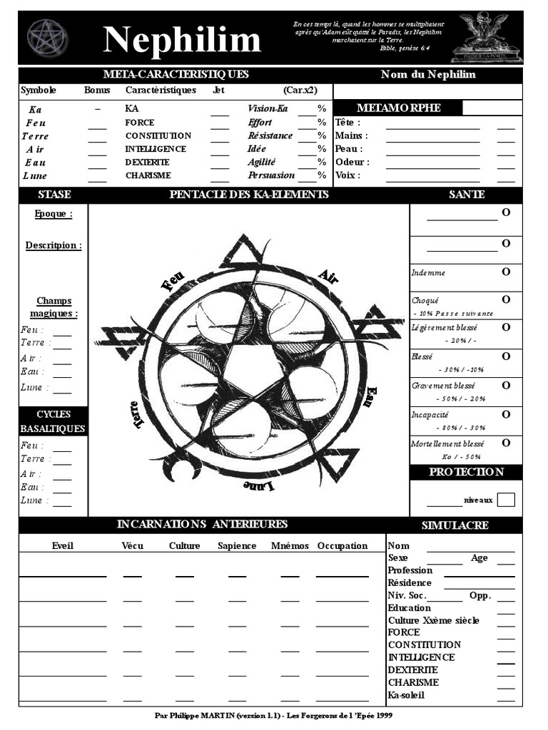 Feuille Nephilim | PDF | Ésotérisme