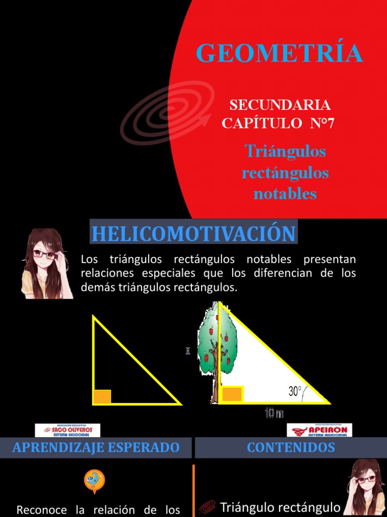CAPÍTULO_7_TRIANGULO RECTANGULO NOTABLE | PDF | Triángulo | Geometría Elemental