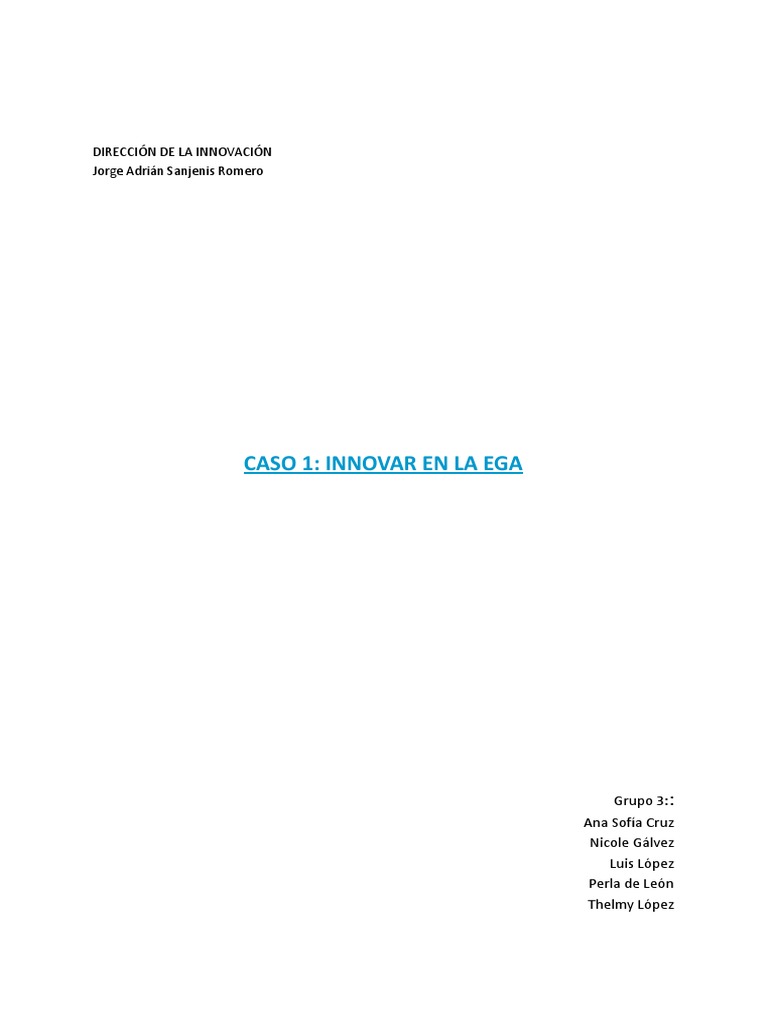 Resolución de EGA | PDF | Iniciativa empresarial | Innovación