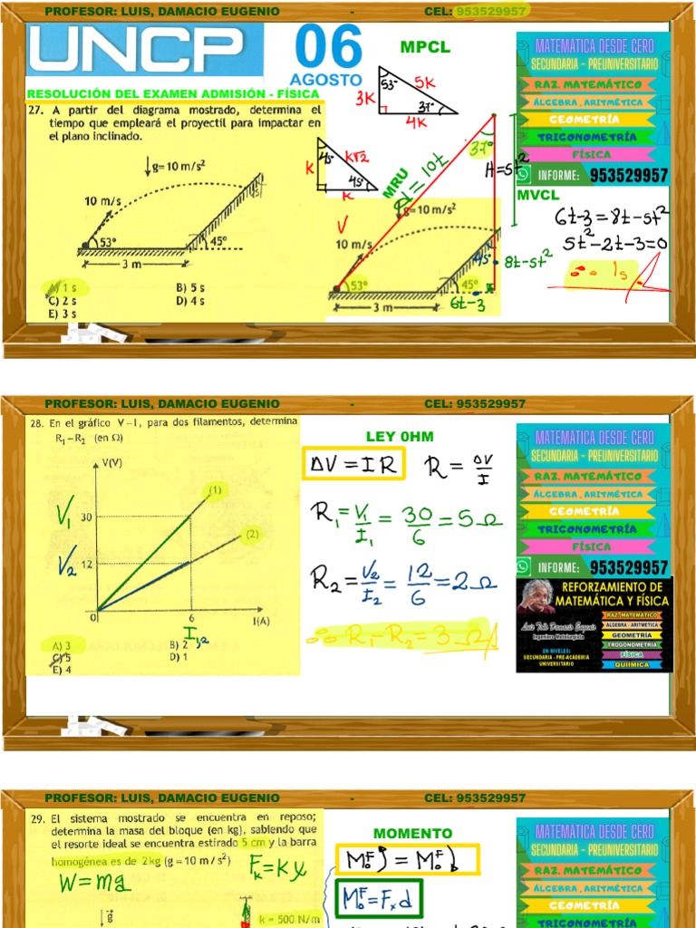 Resolución Del Examen de Uncp 2023 II - Área II | PDF