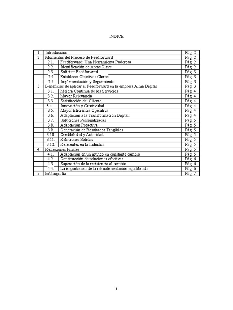 Conclusiones Feedforward - 030923 | PDF