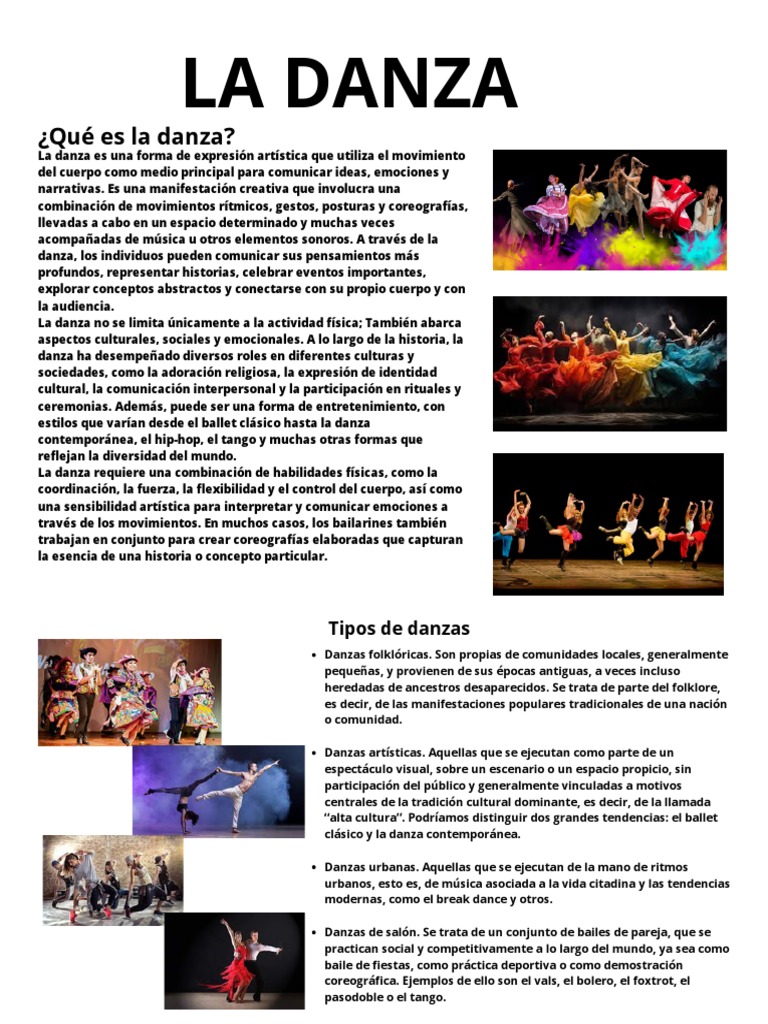 Introducción a la Danza y sus Elementos | PDF | Bailes | Las emociones