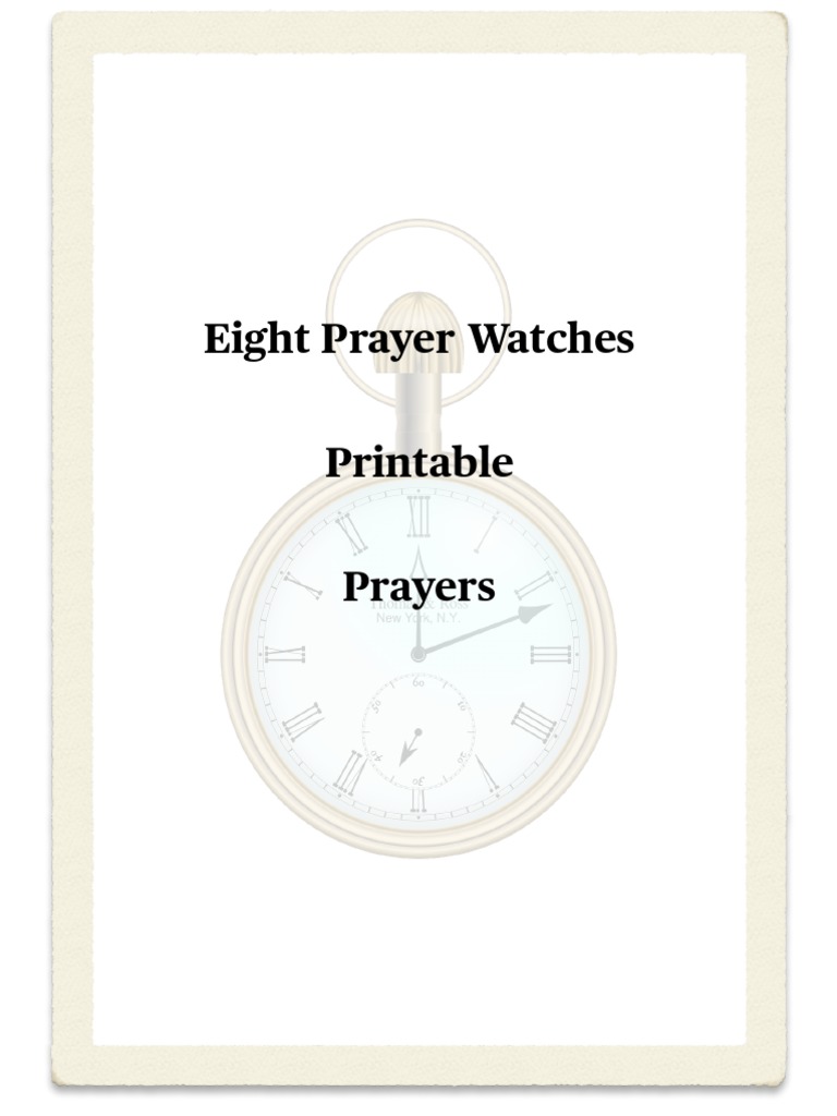 Eight Prayer Watch Printables PDF | PDF | God The Father | Jesus