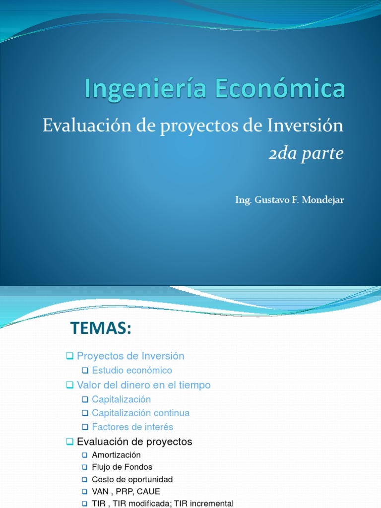 Evaluación de Proyectos 2022 2da Parte | PDF | Depreciación | Flujo de caja descontado