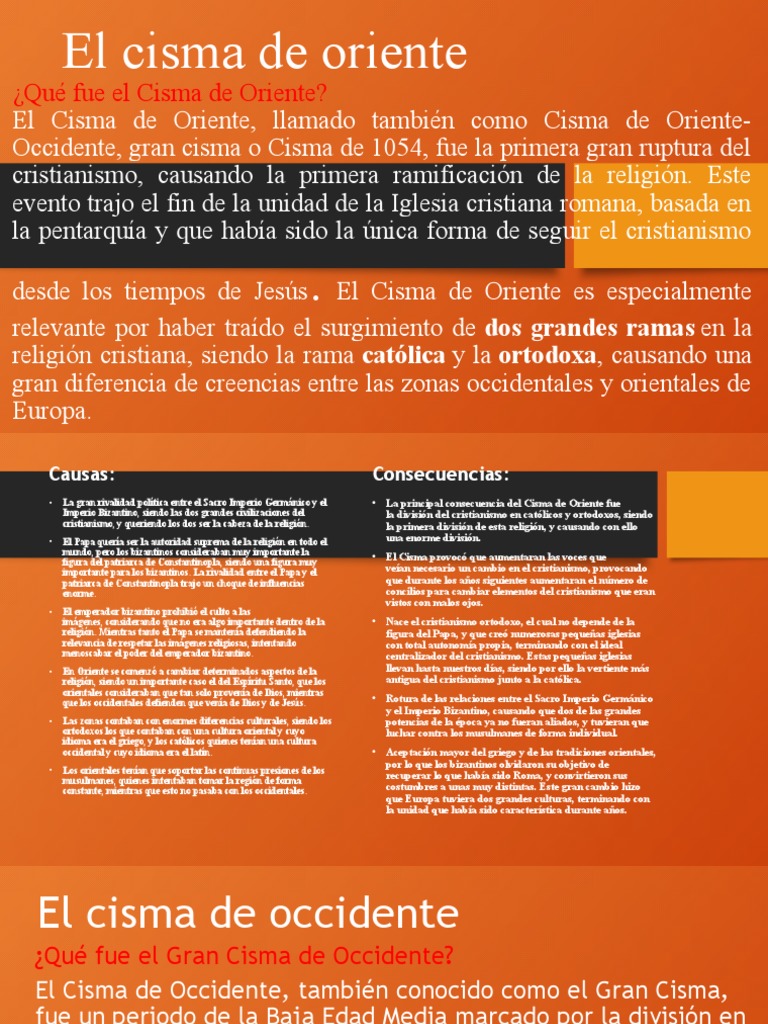 Causas y Consecuencias del Cisma de Oriente | PDF | Política | Historia