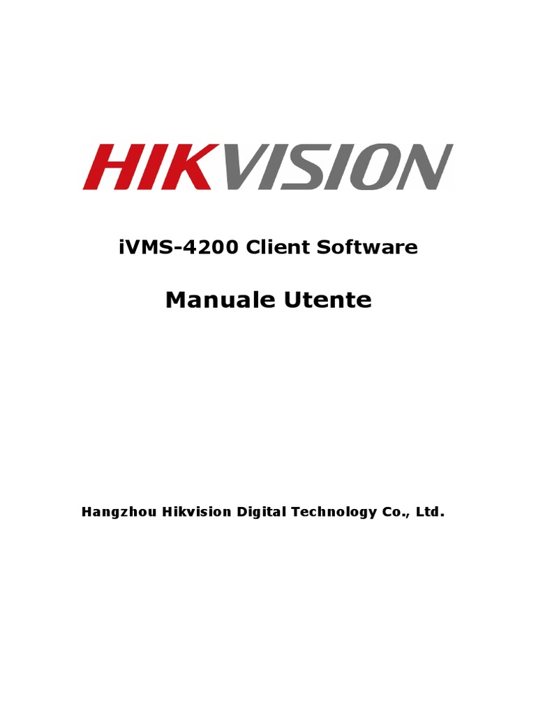 iVMS-4200 - V2.7 - User Manual - IT | PDF