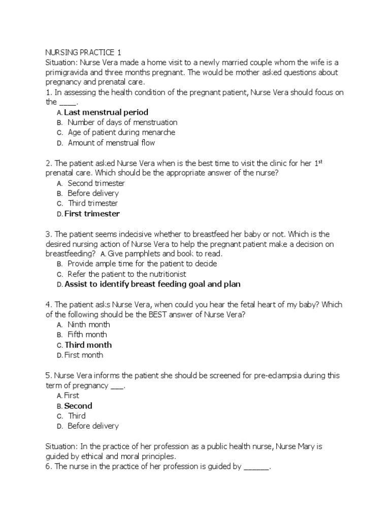 Nursing Test 2 (NP I) | PDF | Nursing | Pregnancy