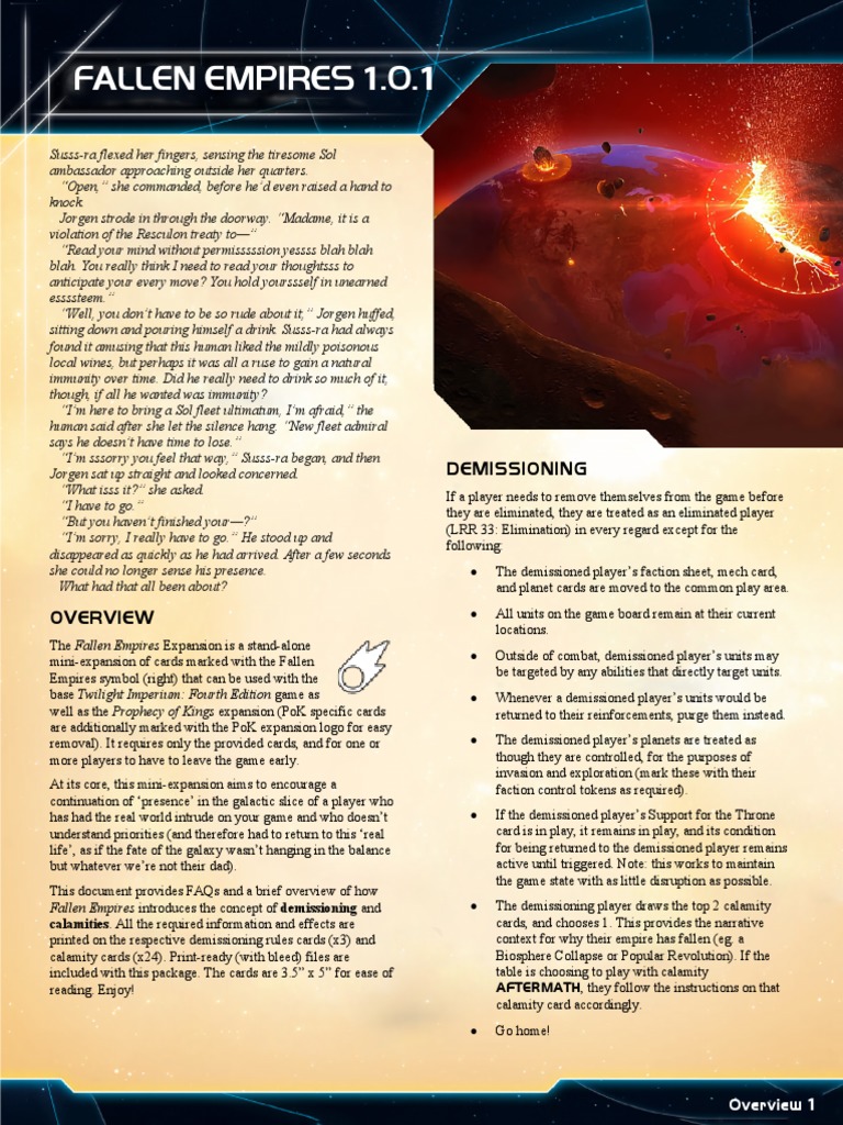 Fallen Empires Rules | PDF