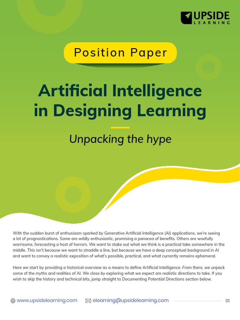 Artificial Intelligence in Learning | PDF | Artificial Intelligence ...