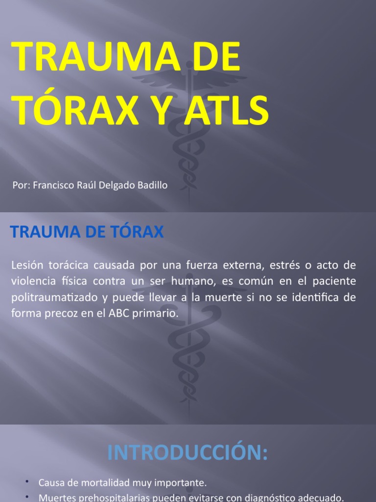 Trauma de Torax ATLS ABCDE | PDF