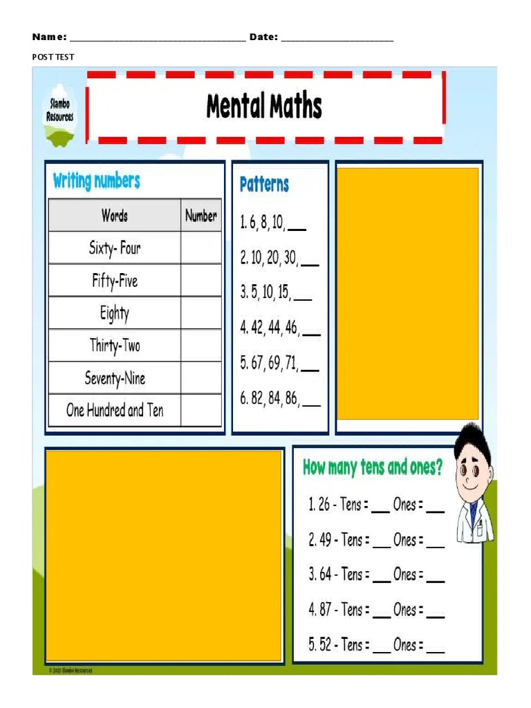 Math - Post Test | PDF