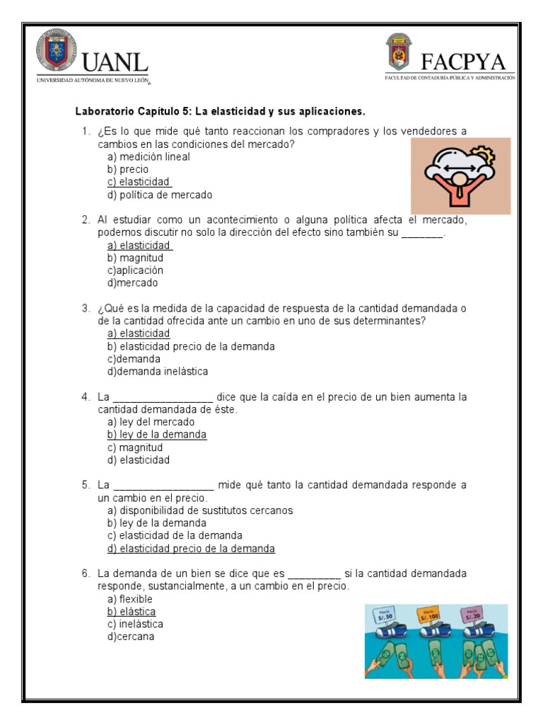 LAB Cap5 | PDF | Elasticidad (economía) | Oferta y demanda