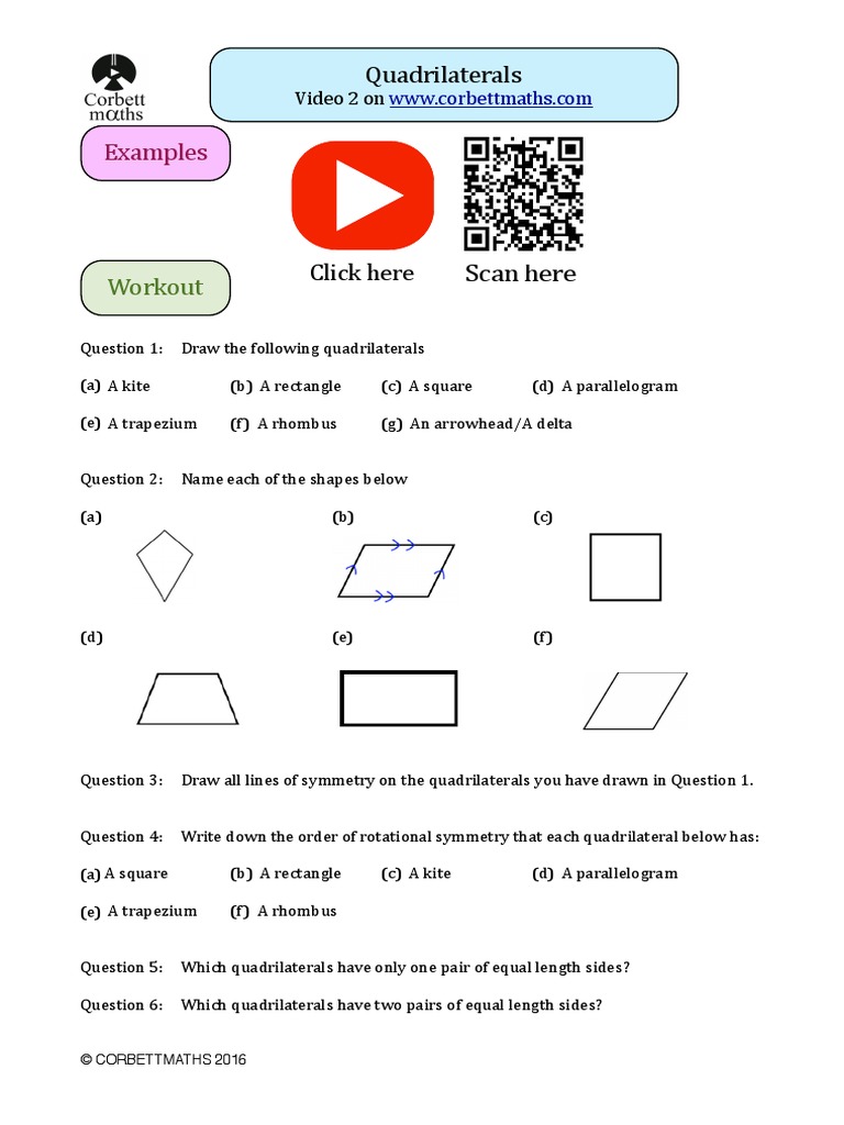 Quadrilaterals | PDF | Rectangle | Euclid